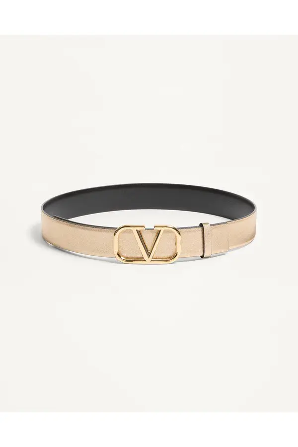 Valentino Garavani Vlogo Signature Reversible Belt - Black
