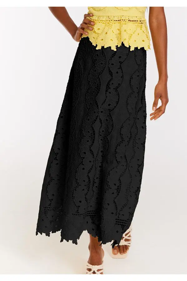 ALLISON NEW YORK Selma Embroidered Skirt