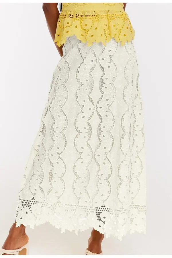 ALLISON NEW YORK Selma Embroidered Skirt