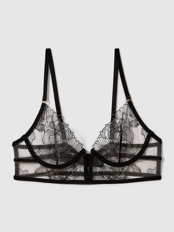 Bluebella Sheer Mesh Embroidered Bra