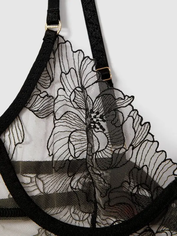Bluebella Sheer Mesh Embroidered Bra