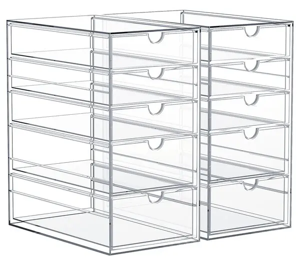 SORBUS 10-drawer Acrylic Organizer For Makeup - One-color