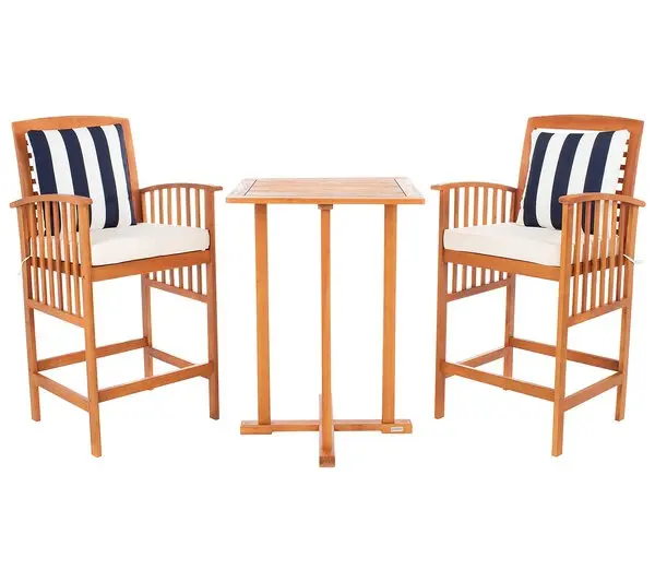 SAFAVIEH Pate 3pc Bar Height Bistro Set
