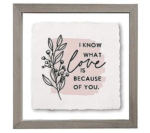 SINCERE SURROUNDINGS 10' Know What Love Is Floa Ting Frame Art - One-color
