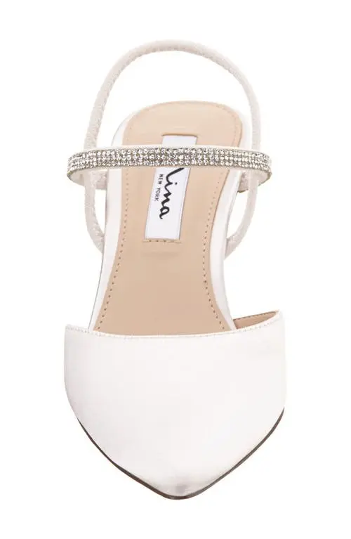 Nina Billie Slingback Pointed Toe Pumps - Ivory