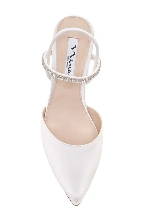 Nina Billie Slingback Pointed Toe Pumps - Ivory