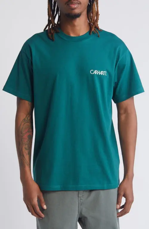 Carhartt Work In Progress Soil Logo Graphic T-shirt - Teal