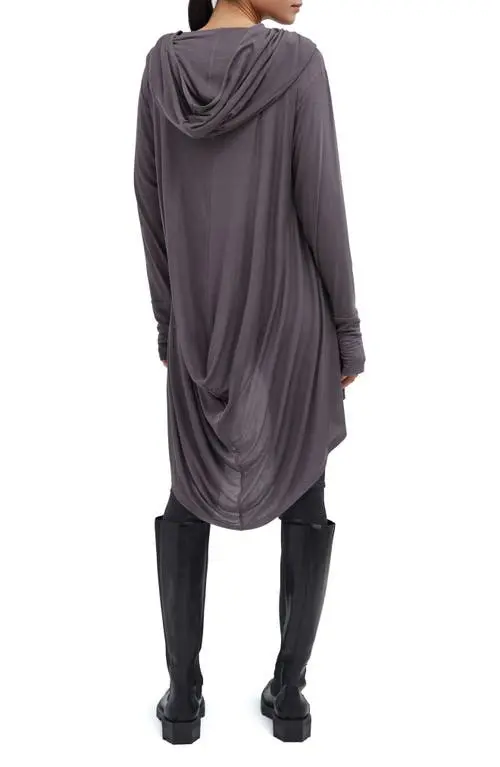MARCELLA Oslo Semisheer Hooded High-low Tunic - Anthracite