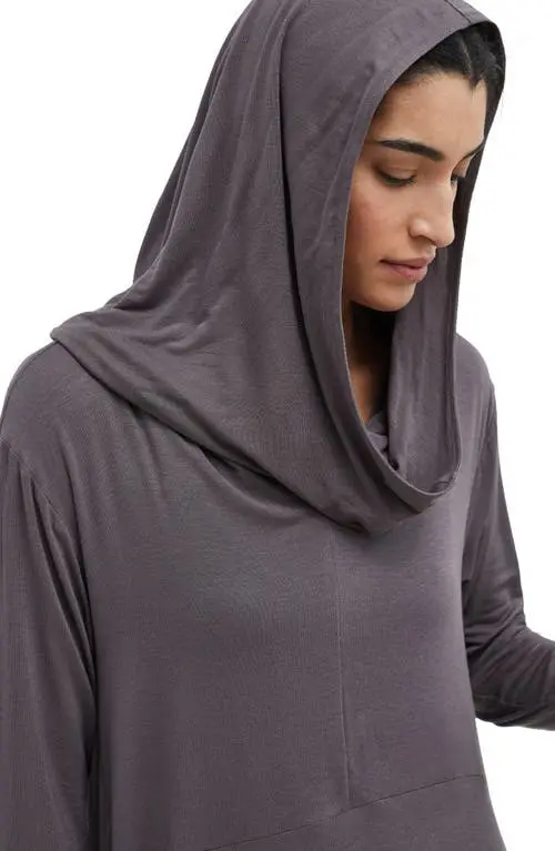 MARCELLA Oslo Semisheer Hooded High-low Tunic - Anthracite