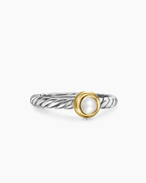 David Yurman Petite Cable Ring With - Pearl
