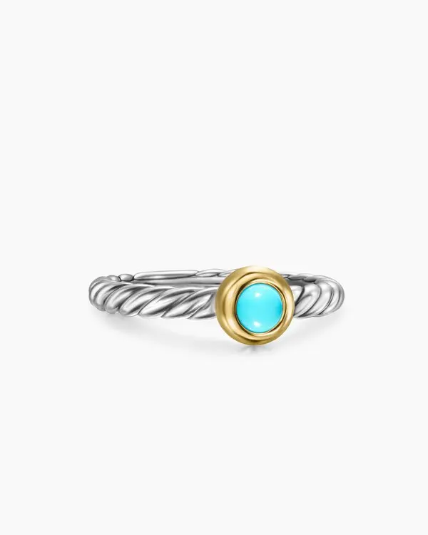 David Yurman Petite Cable Ring With - Turquoise