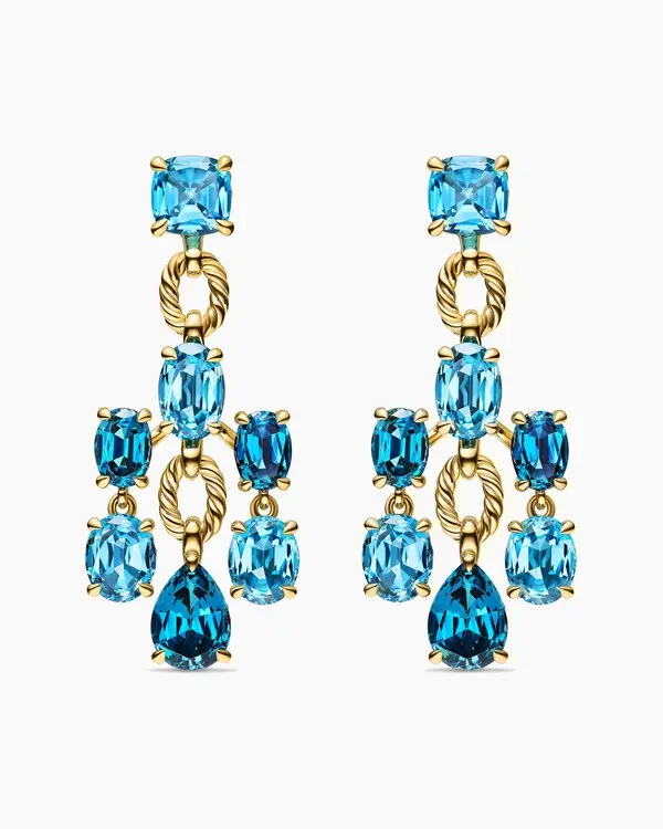 David Yurman Marbella Chandelier Earrings - Blue Topaz