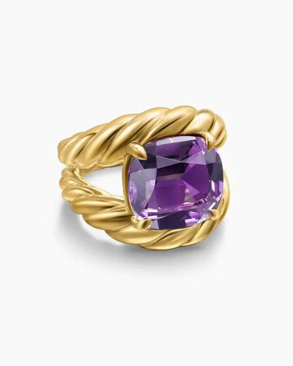 David Yurman 18k Yellow Gold Marbella Ring - Amethyst