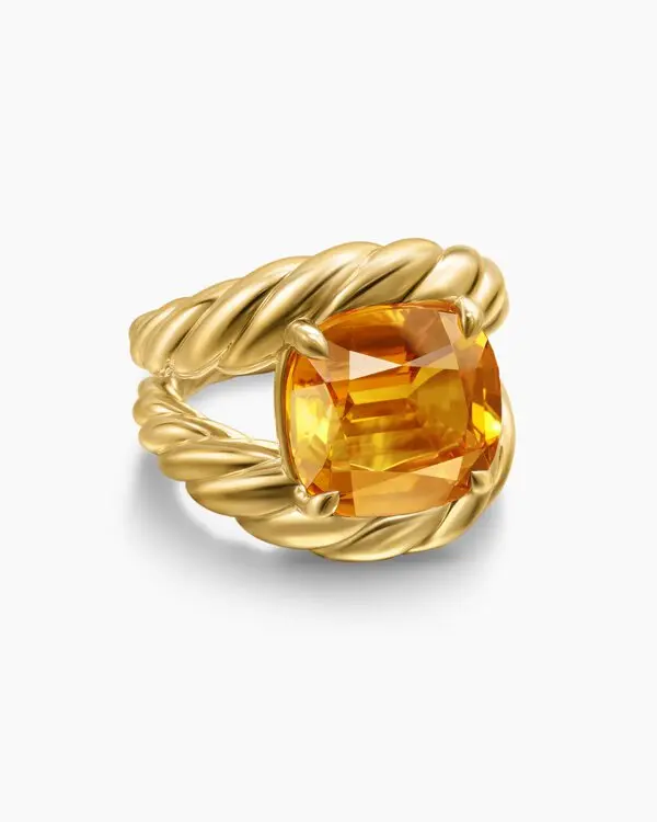 David Yurman 18k Yellow Gold Marbella Ring - Citrine