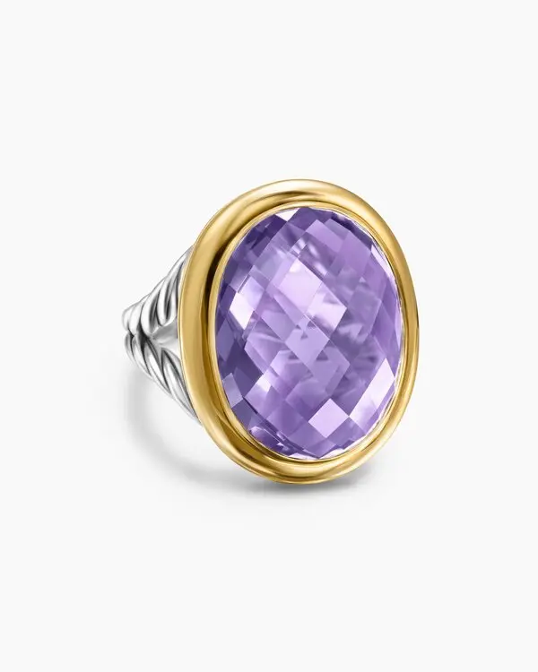 David Yurman Albion® Oval Ring With Turquoise - Amethyst