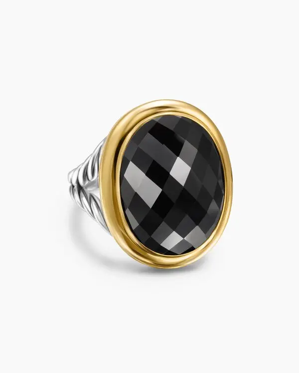 David Yurman Albion® Oval Ring With Turquoise - Black Onyx