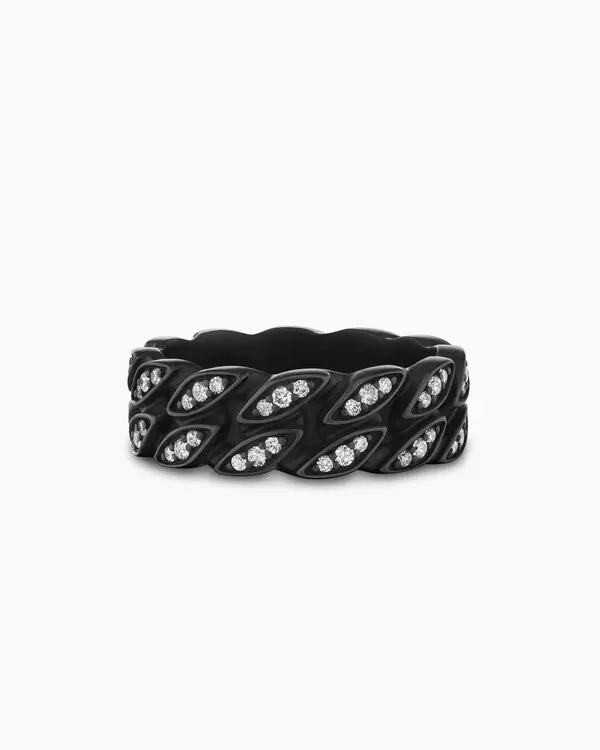 David Yurman Curb Chain Band Ring - Diamond