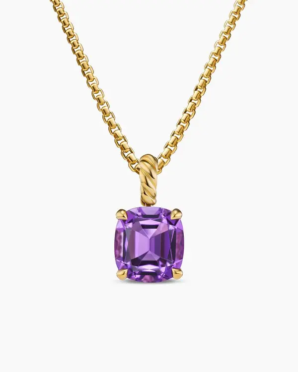 David Yurman Marbella Pendant In 18k Yellow Gold With - Amethyst