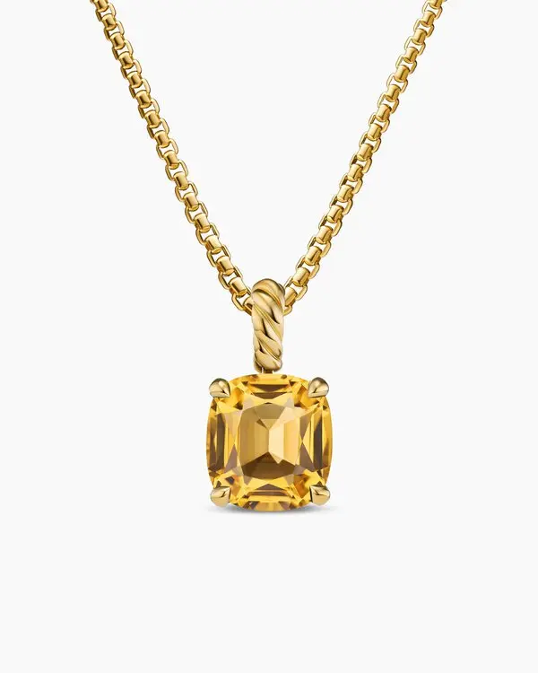 David Yurman Marbella Pendant In 18k Yellow Gold With - Citrine