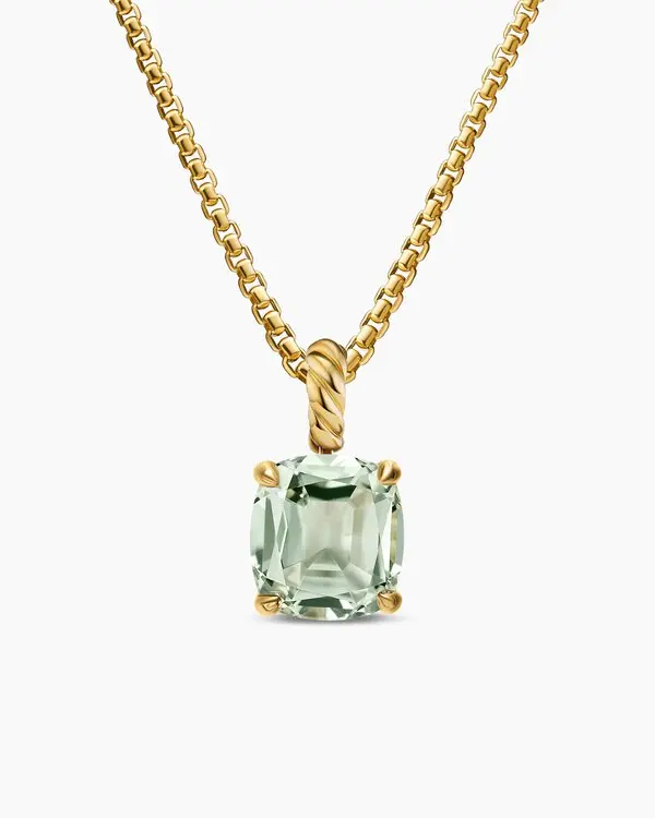 David Yurman Marbella Pendant In 18k Yellow Gold With - New Prasiolite