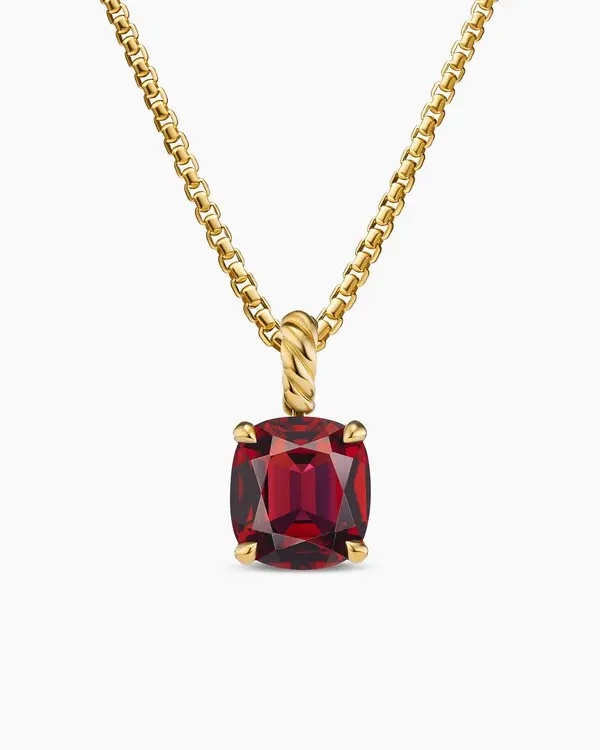 David Yurman Marbella Pendant In 18k Yellow Gold With - Rhodolite Garnet