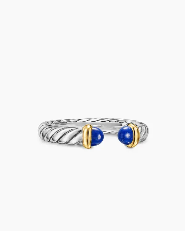 David Yurman Petite Cable Open Ring - Lapis Lazuli