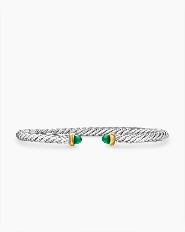 David Yurman Cable Flex Bracelet - Green Onyx