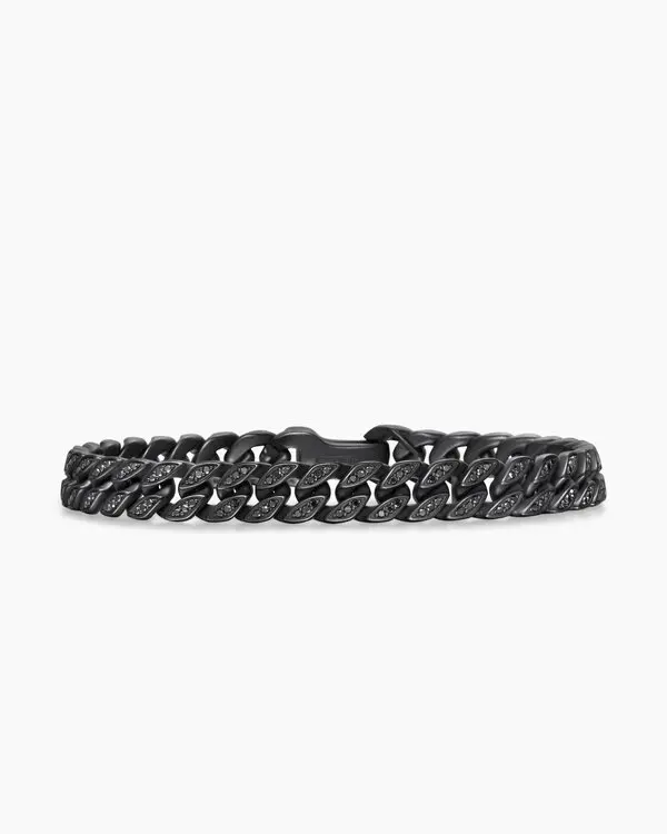 David Yurman Curb Chain Bracelet - Black Diamond