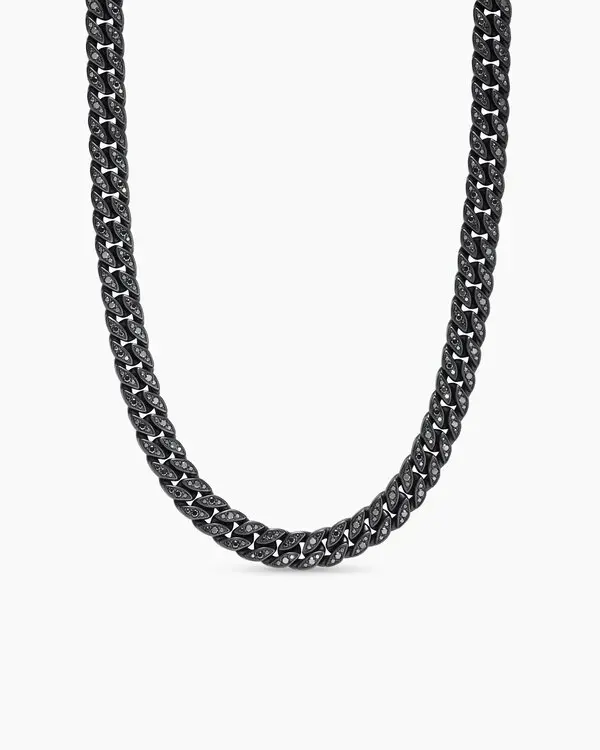 David Yurman Curb Chain Necklace - Black Diamond
