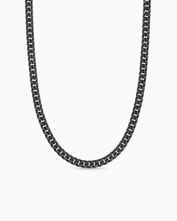 David Yurman Curb Chain Necklace - Black Diamond