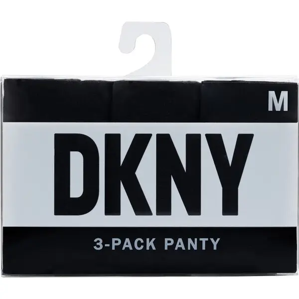 Dkny Assorted 3-pack Cut Anywhere Thong - Dk Black