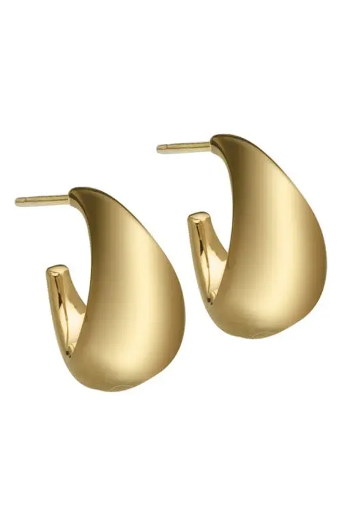 Jennifer Zeuner Jewelry Shira Hoop Earrings - 14k Yellow Gold Plated Silver