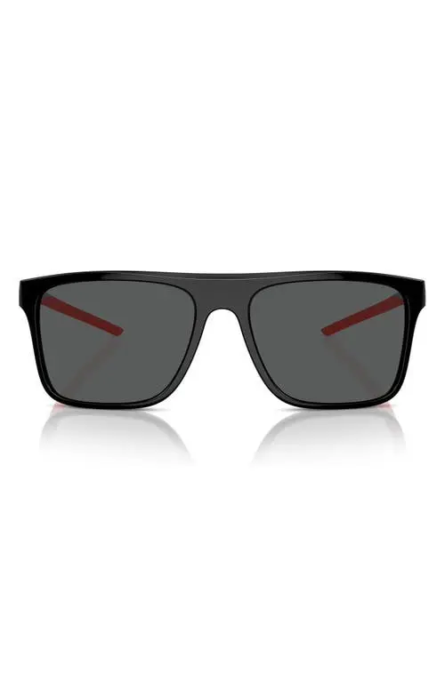 SCUDERIA FERRARI 58mm Square Sunglasses - Black