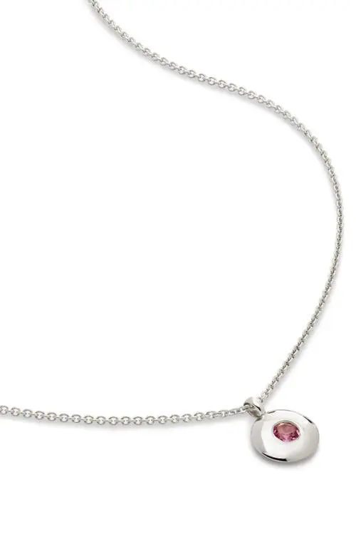 Monica Vinader October Birthstone Pendant Necklace - Sterling Silver
