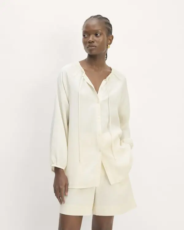 Everlane Gathered Neck Shirt