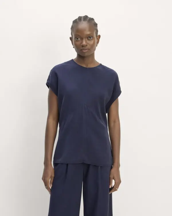 Everlane Drape Top - Navy