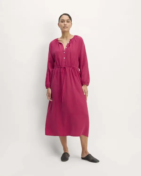 Everlane Tencel™ Gathered Maxi Dress - Red Currant