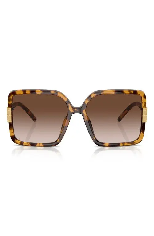 Tory Burch 57mm Gradient Square Sunglasses - Tortoise