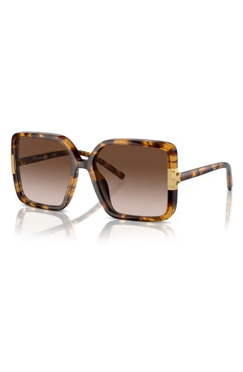 Tory Burch 57mm Gradient Square Sunglasses - Tortoise