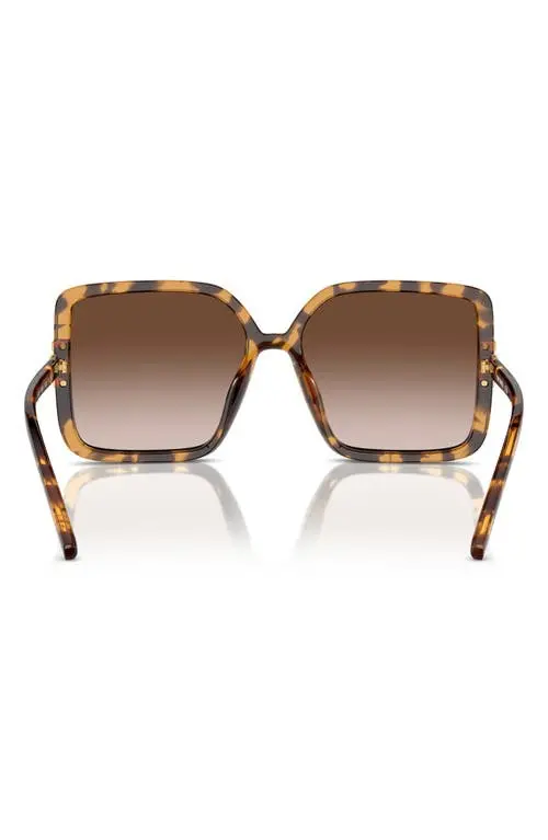 Tory Burch 57mm Gradient Square Sunglasses - Tortoise