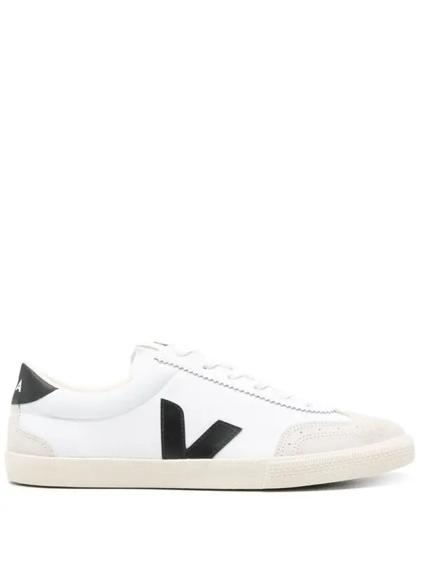 VEJA White Volley Leather Sneakers