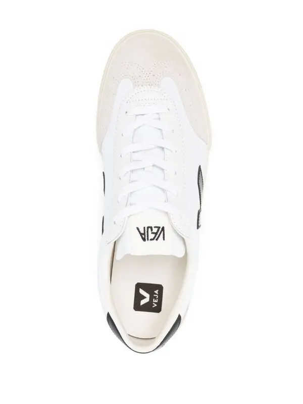 VEJA White Volley Leather Sneakers