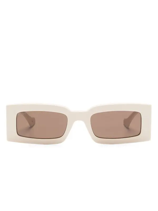 Gucci Neutral Gene Gg Rectangle Sunglasses