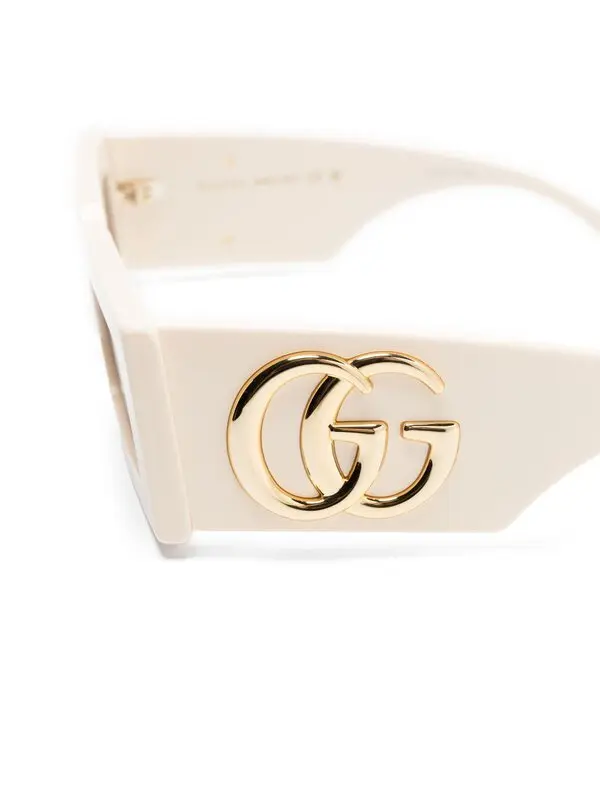 Gucci Neutral Gene Gg Rectangle Sunglasses