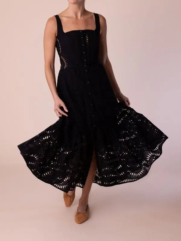 Charo Ruiz Ibiza Nissy Embroidered Maxi Dress