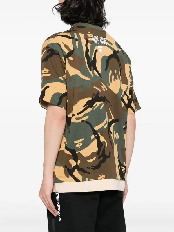 AAPE BY *A BATHING APE Camouflage-print Cotton T-shirt
