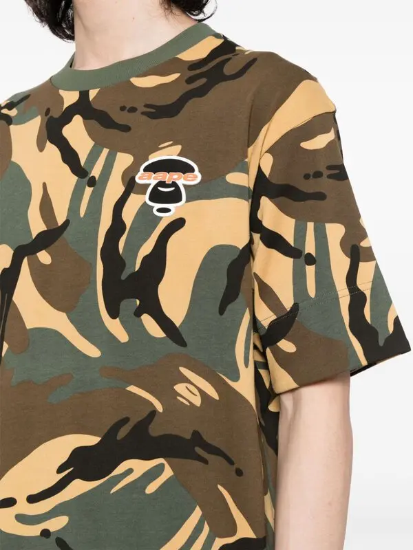 AAPE BY *A BATHING APE Camouflage-print Cotton T-shirt