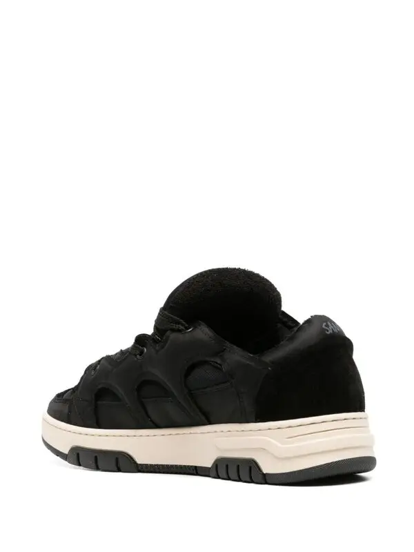 SANTHA Panelled Sneakers - Black