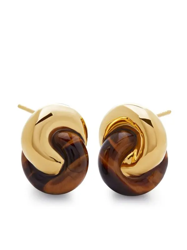Monica Vinader Kate Young Gemstone Stud Earrings - Gold