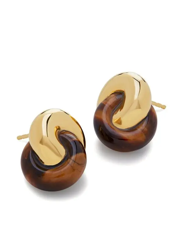 Monica Vinader Kate Young Gemstone Stud Earrings - Gold
